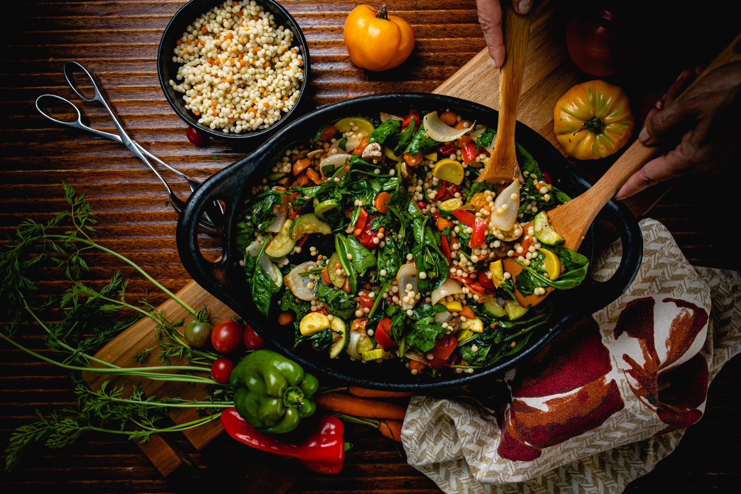 Roasted Garden Vegetables with Pearl Couscous